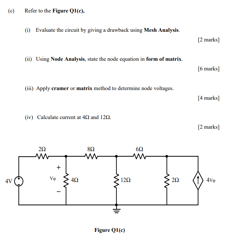 Solved Using Node Analysis, state the node equation in form | Chegg.com