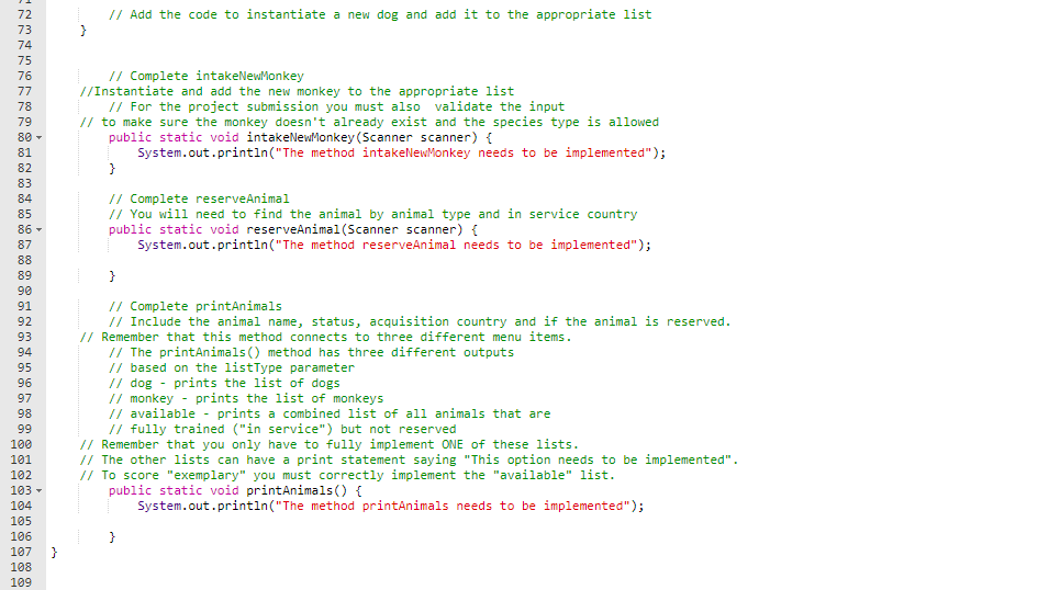 Monkey.java Class Your team lead reminded you | Chegg.com