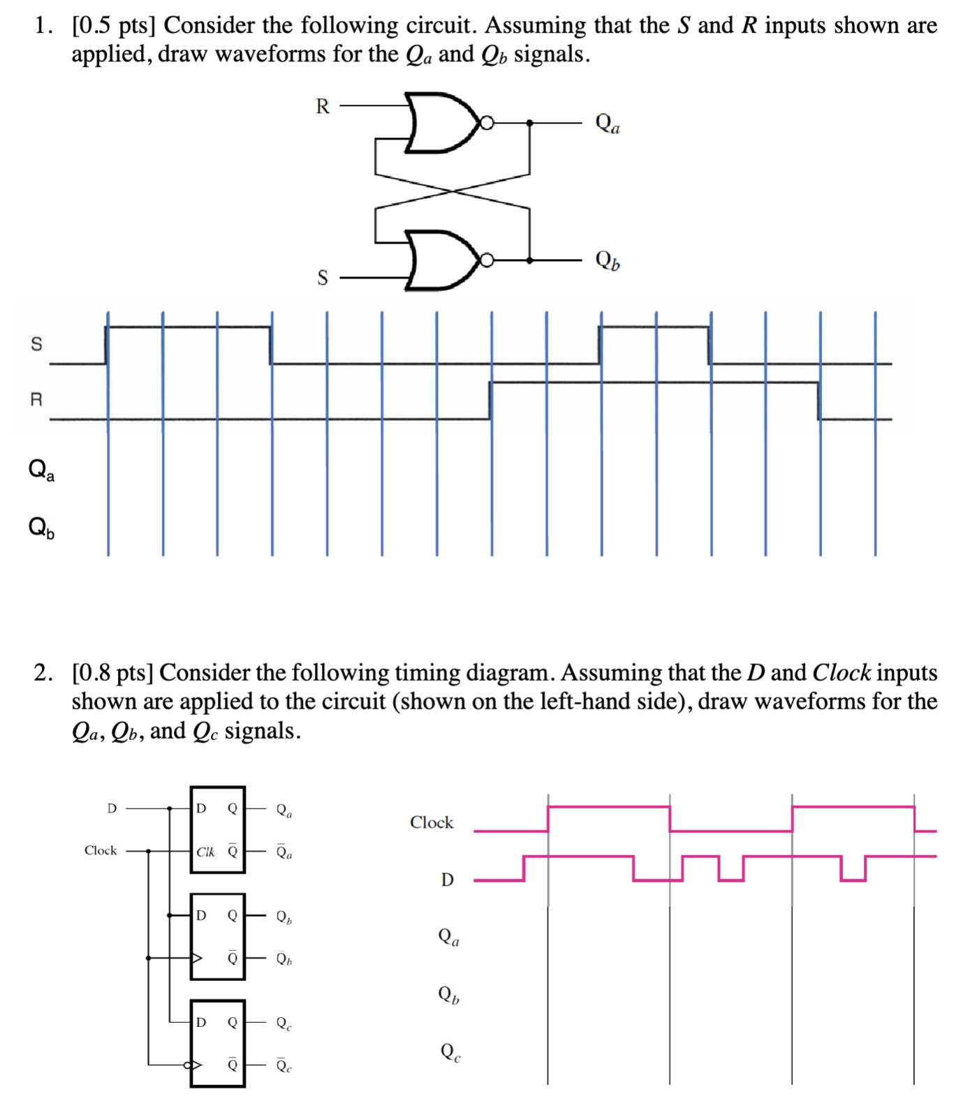 Solved 1. [0.5 pts] Consider the following circuit. Assuming | Chegg.com