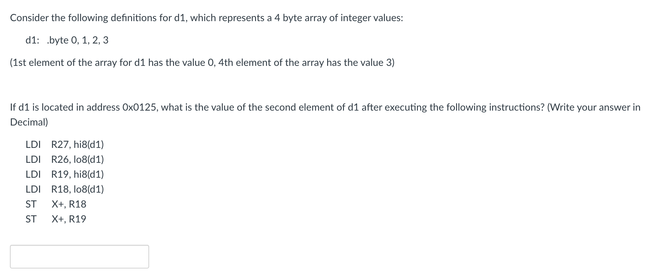 Solved Consider the following definitions for d1, which | Chegg.com