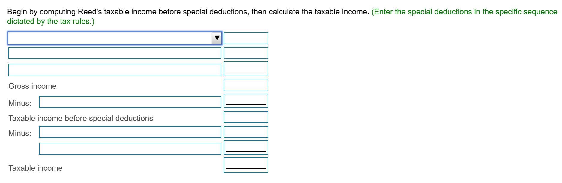 Solved Capital gain net income Capital loss deduction | Chegg.com