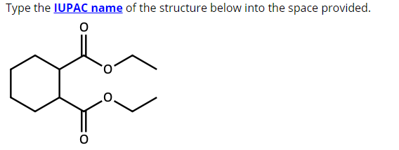 Solved Type the IUPAC name of the structure below into the | Chegg.com
