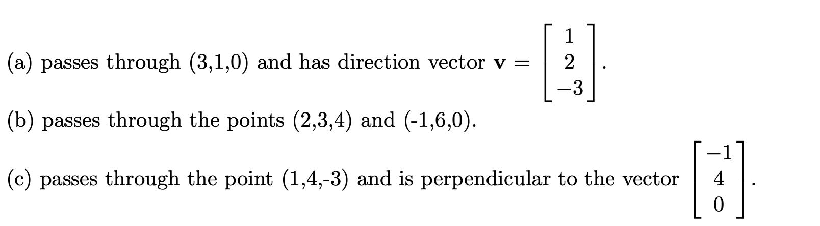 Solved Find The Vector Parametric And Symmetric Equations