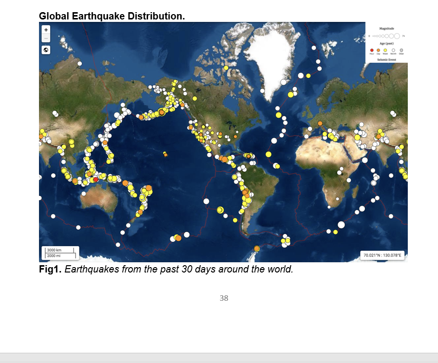 Solved Global Earthquake Distribution. 7 Mapa de *00000 Apr | Chegg.com