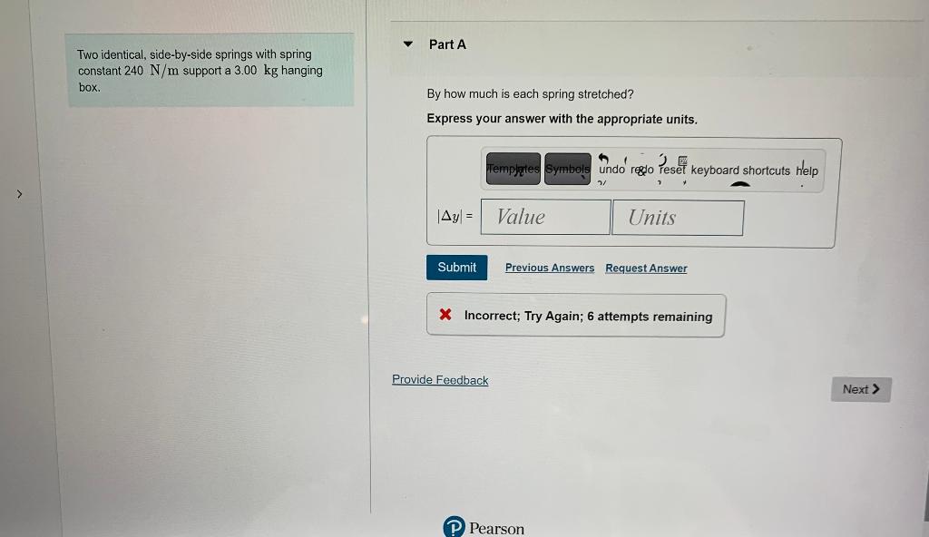 Solved Two identical, side-by-side springs with spring | Chegg.com