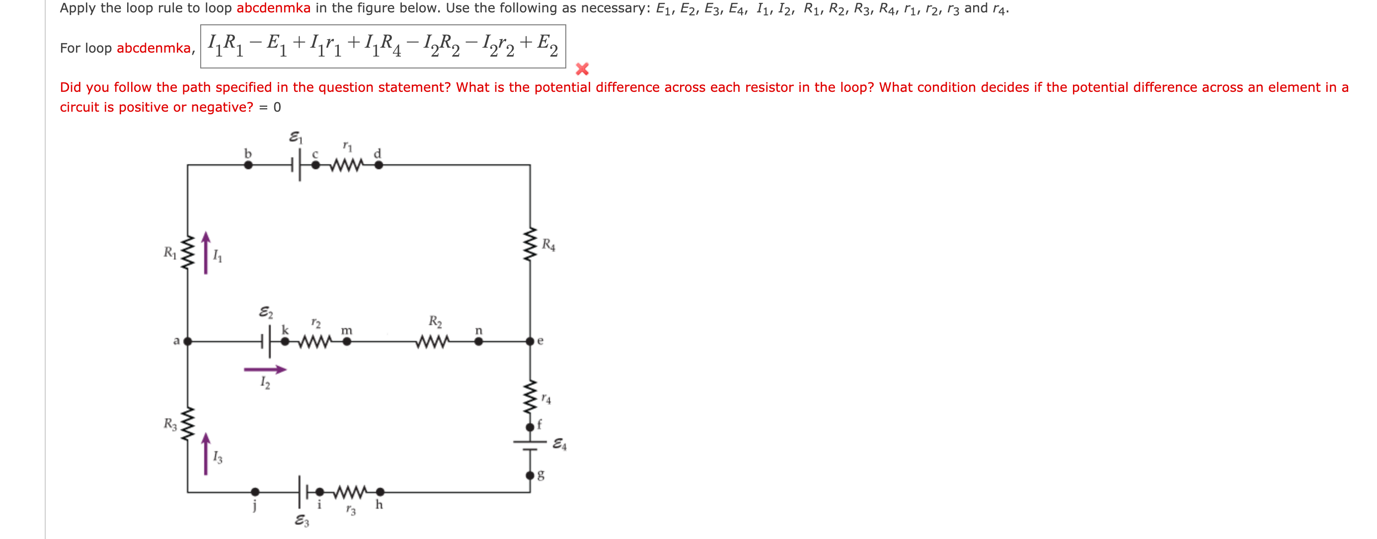 Solved Apply the loop rule to loop abcdenmka in the figure | Chegg.com