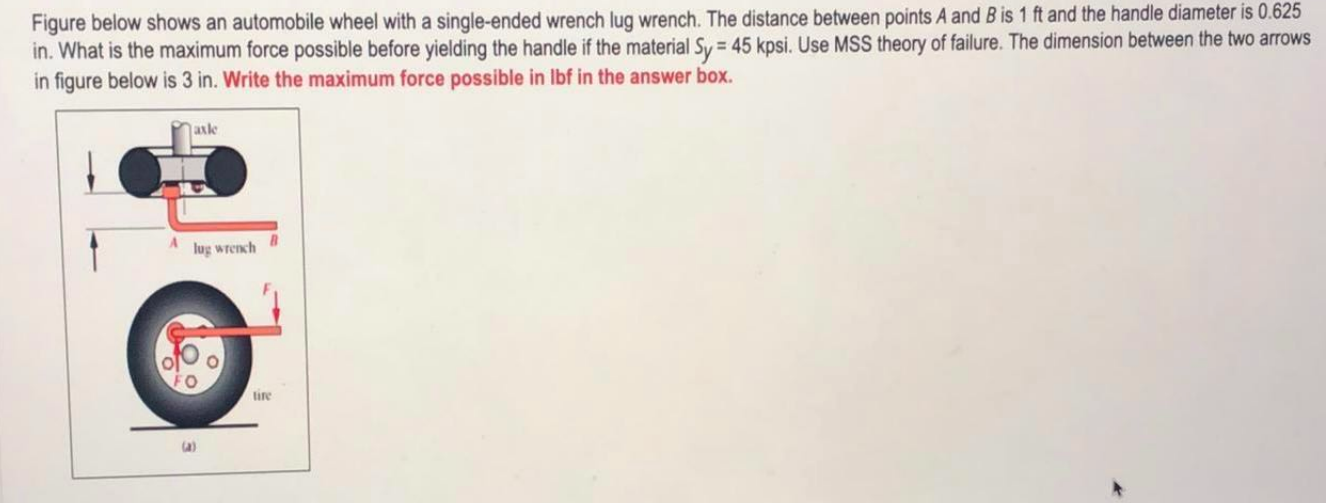 Solved Figure below shows an automobile wheel with a | Chegg.com