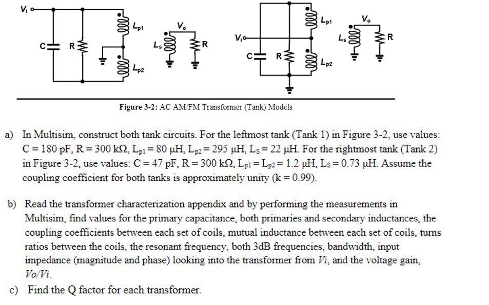 Solved Figure 3-2: AC AMFM Transformer (Tank) Models a) In | Chegg.com
