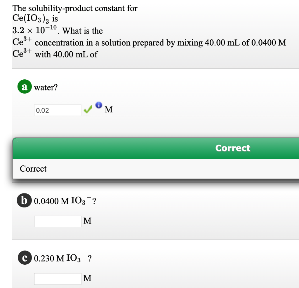 Solved The solubility-product constant for Ce(IO3)3 is 3.2 x | Chegg.com