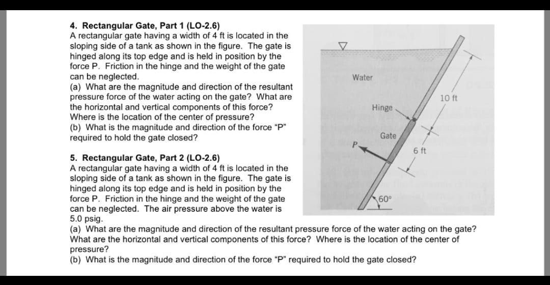 Solved 4. Rectangular Gate, Part 1 (LO-2.6) A rectangular | Chegg.com