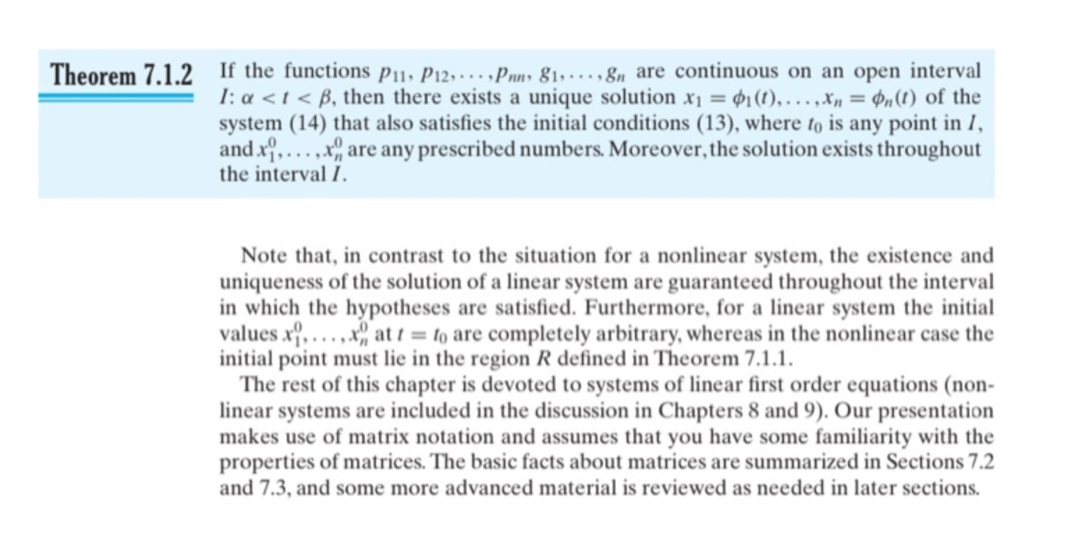 Solved Theorem 7.1.2 If the functions P11, P12, ..., Pnn, | Chegg.com