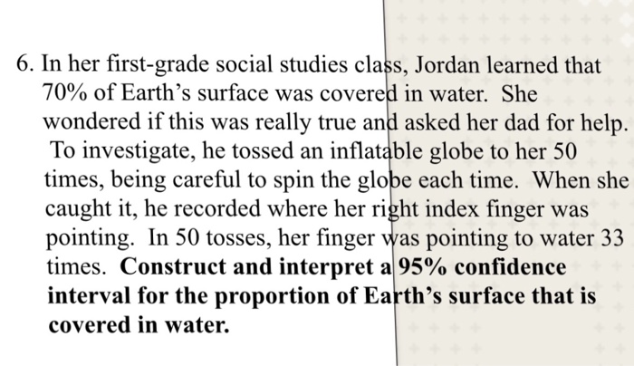Solved 6. In her first-grade social studies class, Jordan | Chegg.com