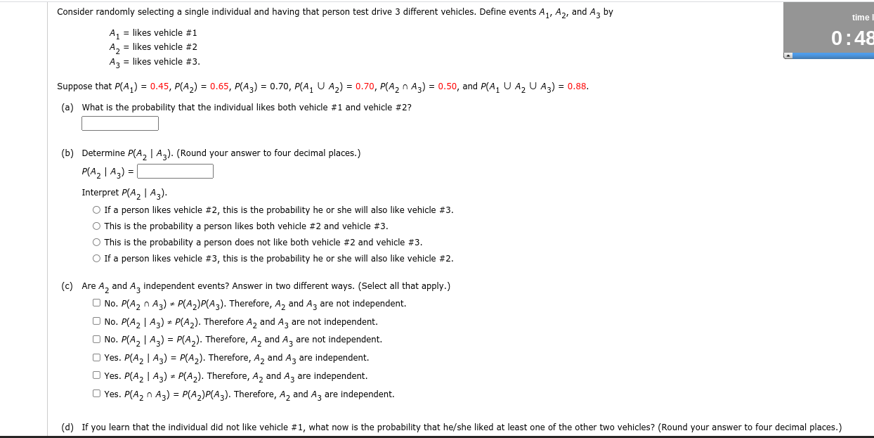 Solved Consider randomly selecting a single individual and | Chegg.com