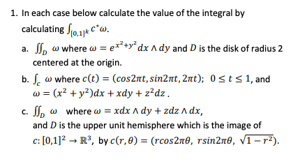 Solved Integration over Singular 𝑛-Chains and Stokes’ | Chegg.com