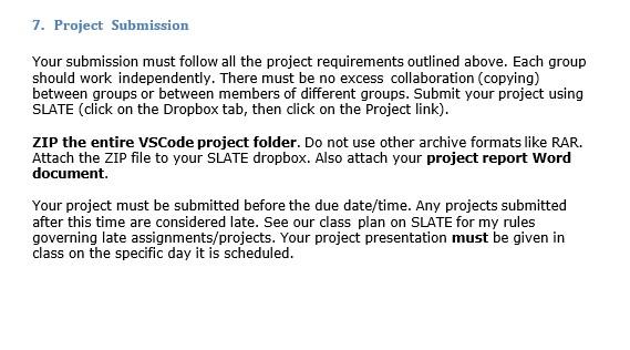 Solved Our PROG 24178 project is a group project in which | Chegg.com