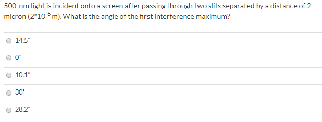 Solved 500-nm light is incident onto a screen after passing | Chegg.com