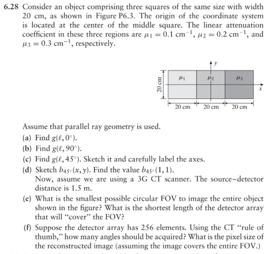 Solved 6.28 Consider an object comprising three squares of | Chegg.com