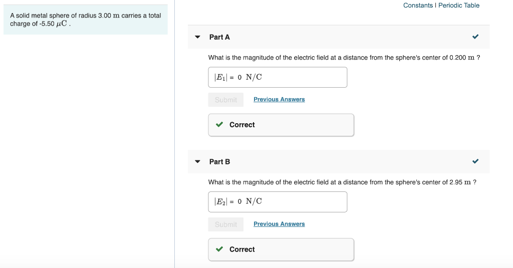 Solved Constants Periodic Table total A solid metal sphere | Chegg.com