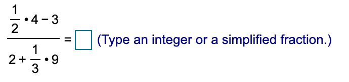Solved 2.4-3 2+2.9 = (Type an integer or a simplified | Chegg.com