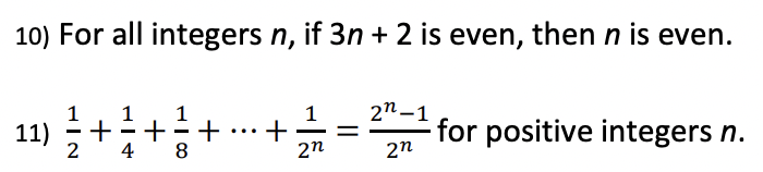 Solved 10) For all integers n, if 3n+2 is even, then n is | Chegg.com