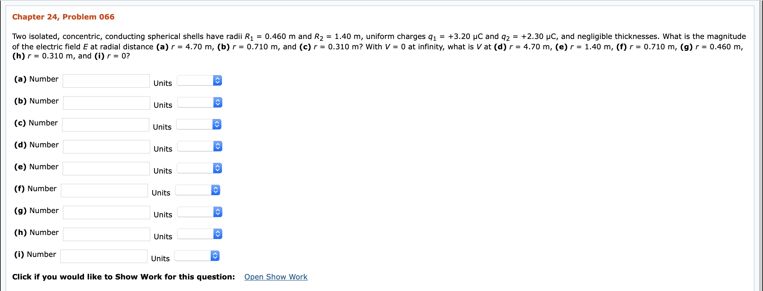 Solved Chapter 24, Problem 066 Two isolated, concentric, | Chegg.com