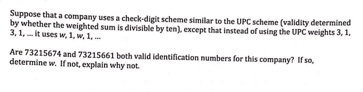 Solved Suppose that a company uses a check-digit scheme | Chegg.com