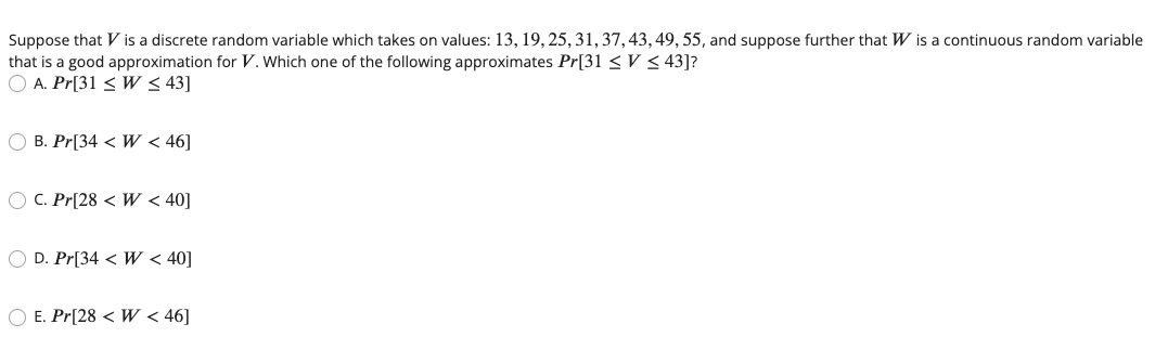 Solved Suppose that V is a discrete random variable which | Chegg.com