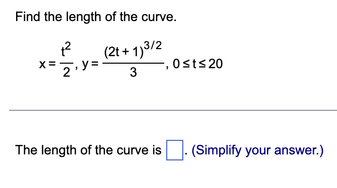 Solved Find the length of the curve. | Chegg.com