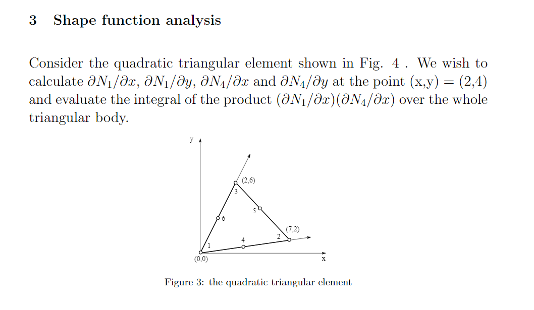 Solved 3 Shape Function Analysis Consider The Quadratic