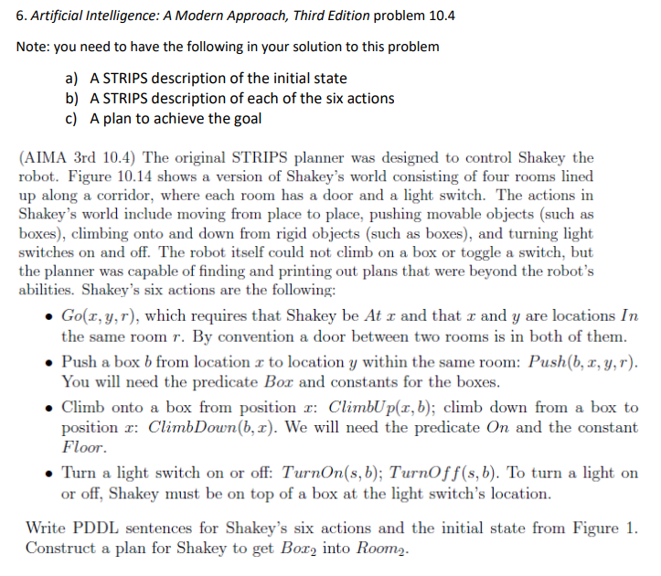 Solved 6. Artificial Intelligence: A Modern Approach, Third | Chegg.com