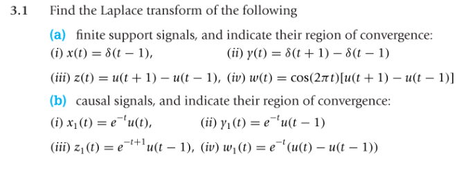 Solved Find the Laplace transform of the following (a) | Chegg.com