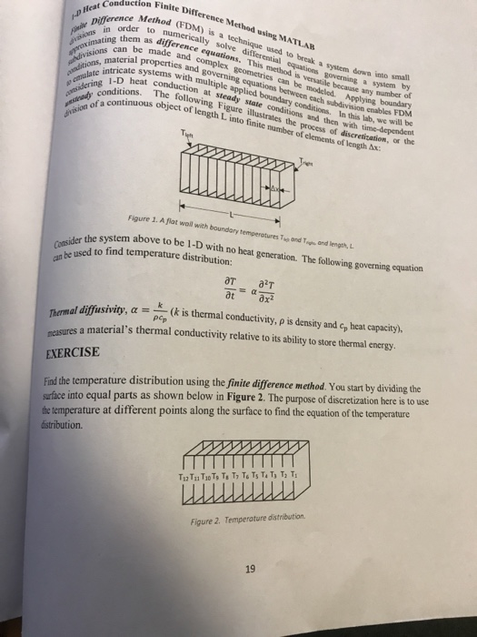 Solved uction Finite Difference Method using MATLAR Method | Chegg.com