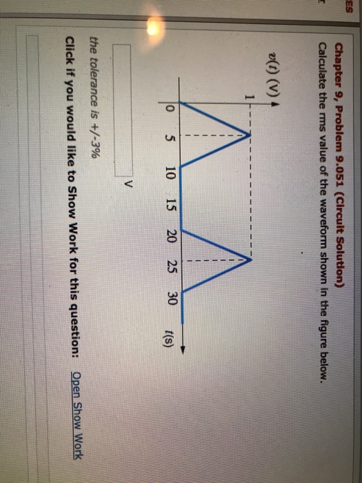 Solved Calculate the rms value of the waveform shown in the | Chegg.com