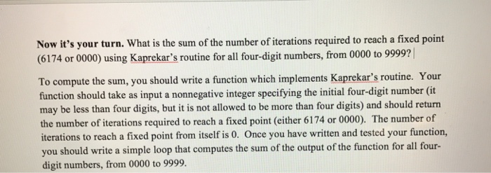 Solved What Is The Sum Of The Number Of Iterations Required