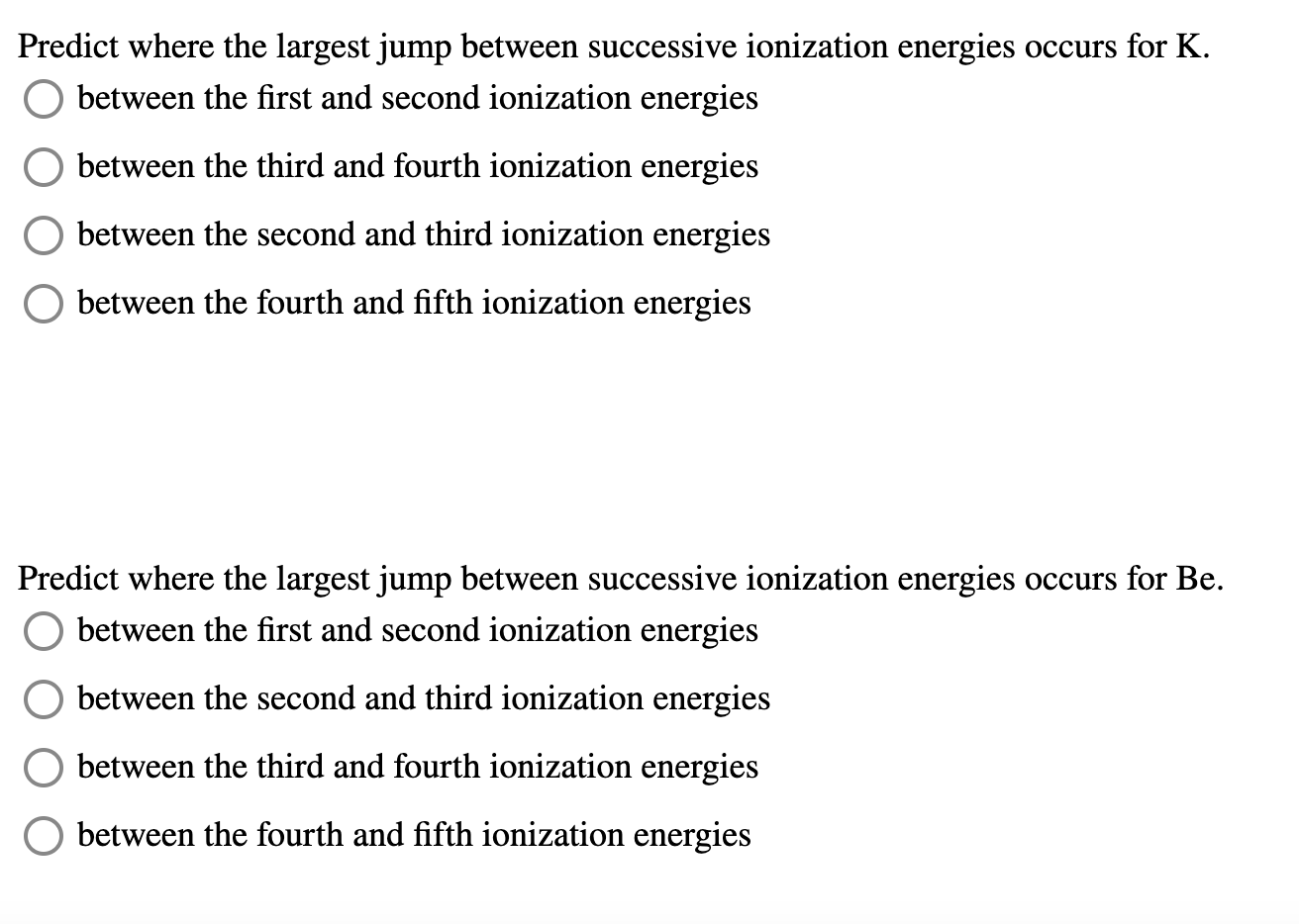 Solved Predict where the largest jump between successive | Chegg.com