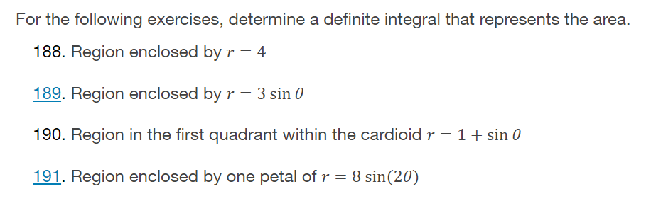 Solved For the following exercises, determine a definite | Chegg.com