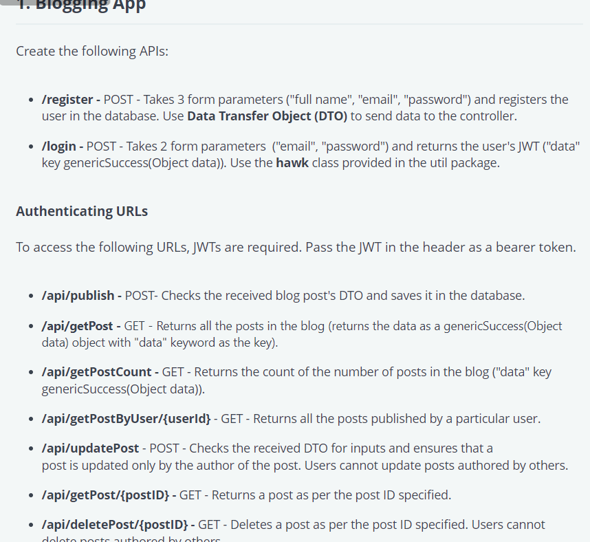 Solved Create the following APIs: - /register - POST - Takes | Chegg.com