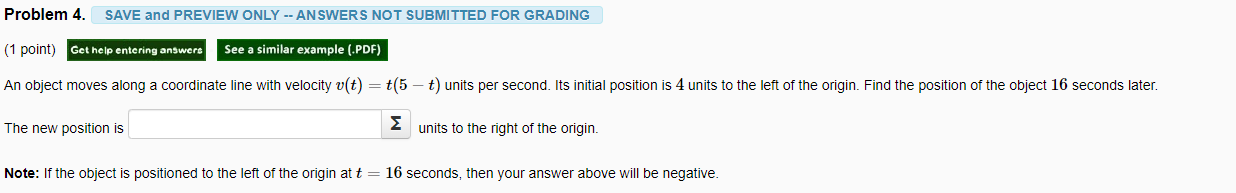 Solved Problem 4. SAVE and PREVIEW ONLY -- ANSWERS NOT | Chegg.com