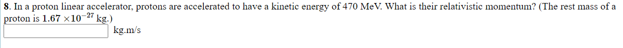 Solved 8. In a proton linear accelerator, protons are | Chegg.com