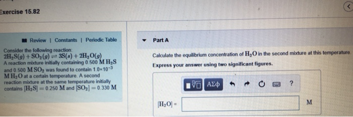 Solved Exercise 15.82 Review 1 Constants l Periodic Table | Chegg.com
