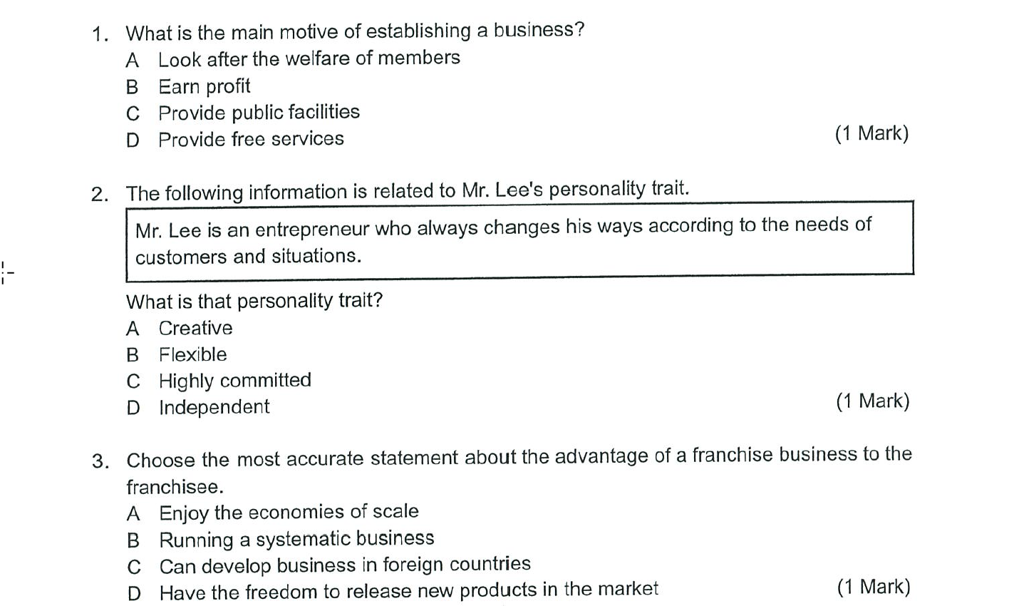 Solved 1. What is the main motive of establishing a | Chegg.com