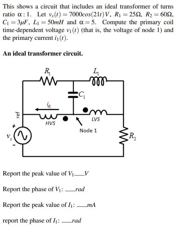 Solved This shows a circuit that includes an ideal | Chegg.com