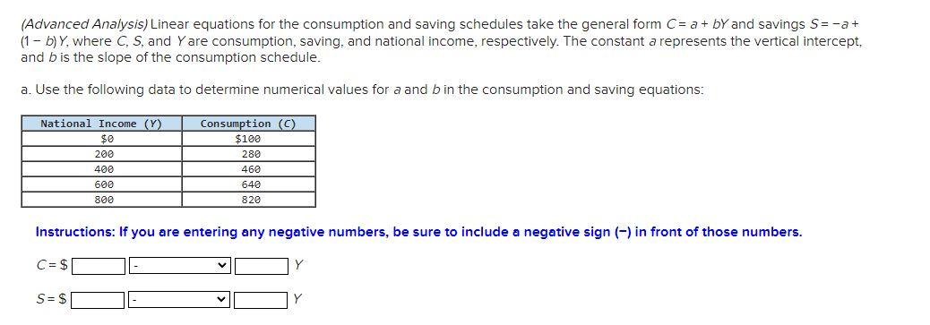 Solved (Advanced Analysis) Linear equations for the | Chegg.com