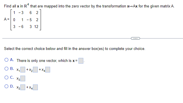 [Solved]: Find all x in R+ that are mapped into the zero v
