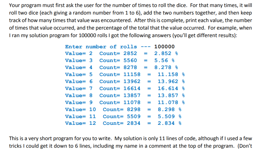 Solved When you roll two fair six-sided dice, your total for | Chegg.com