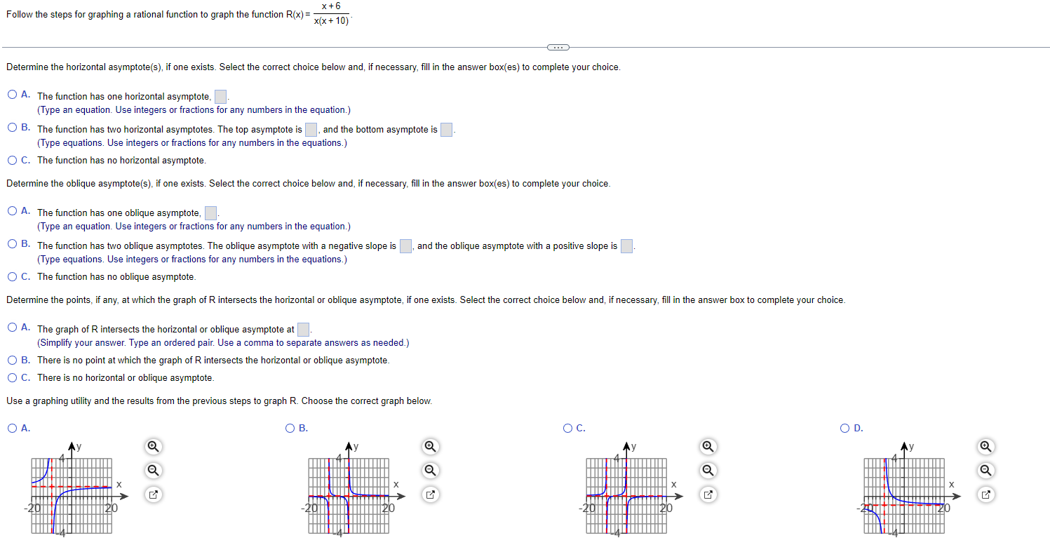 Solved Follow the steps for graphing a rational function to | Chegg.com