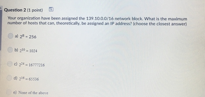 Solved d Question 1 (1 point) What is the maximum number of | Chegg.com