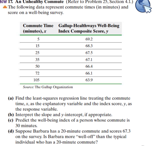 Solved NW 17. An Unhealthy Commute (Refer to Problem 25, | Chegg.com