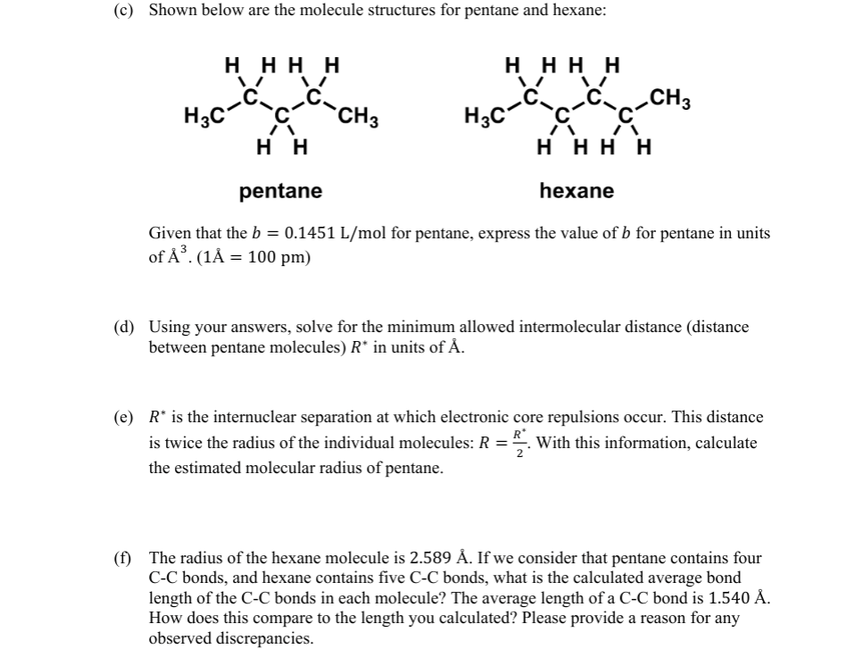 Solved (c) Shown below are the molecule structures for | Chegg.com