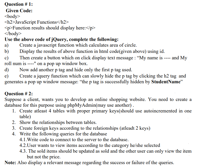 Solved Question #1: Given Code: JavaScript | Chegg.com